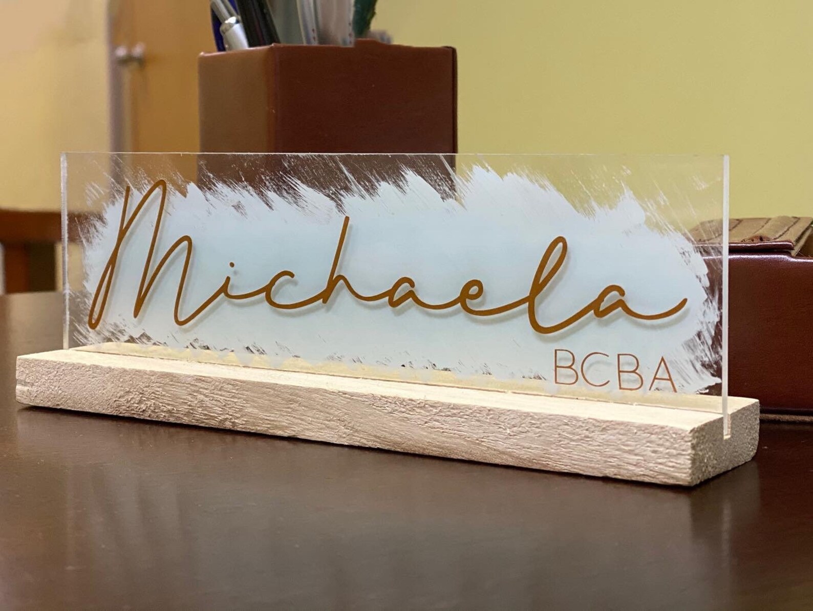 Desk Name Plaque - Etsy