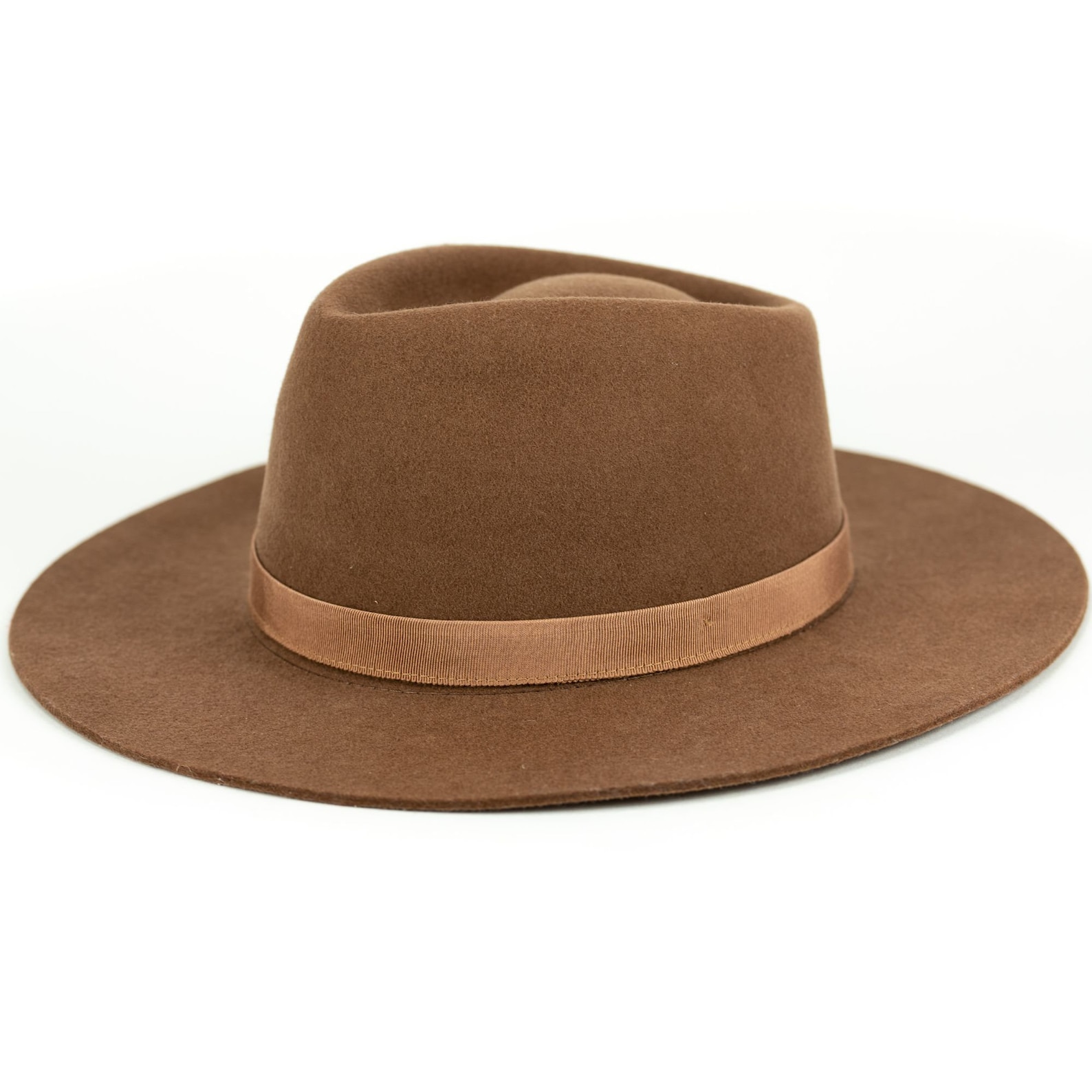 Teak Brown Wool Fedora Hat: Rancher Style, UPF 50+ Sun Protection - Etsy
