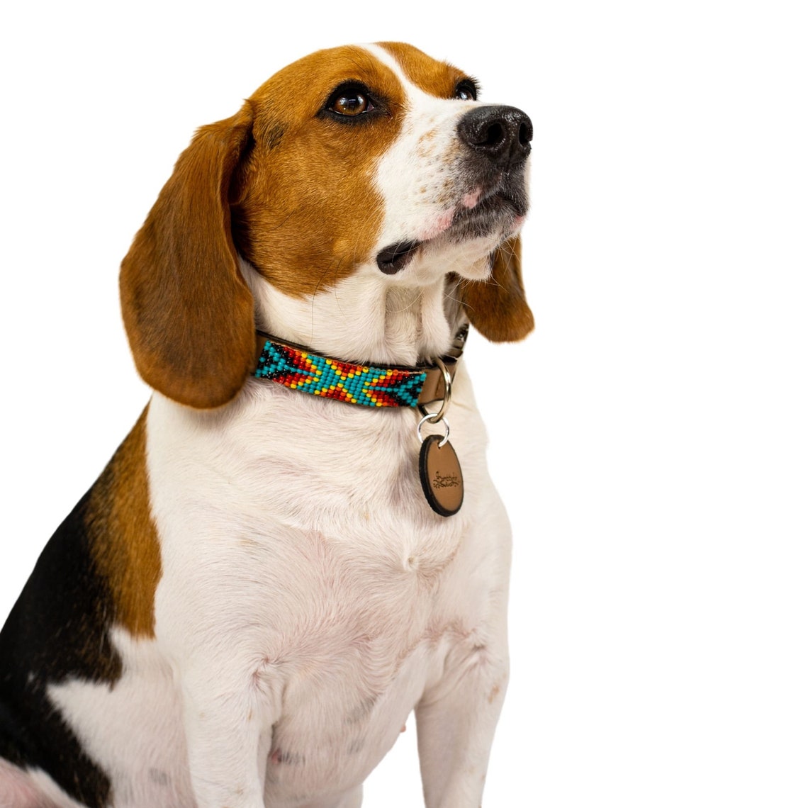 Quick Release Leather Dog Collar Beaded Dog Collar Break | Etsy