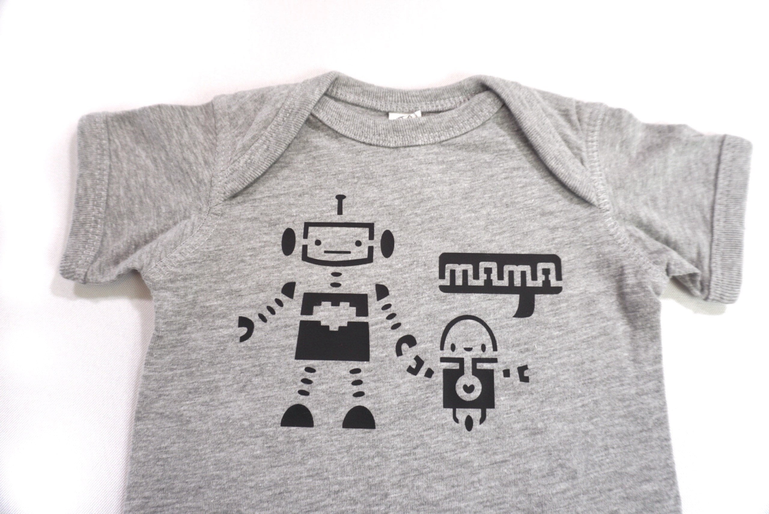 Robot Baby Bodysuit, STEM theme baby clothes, STEM baby shower gift, Baby