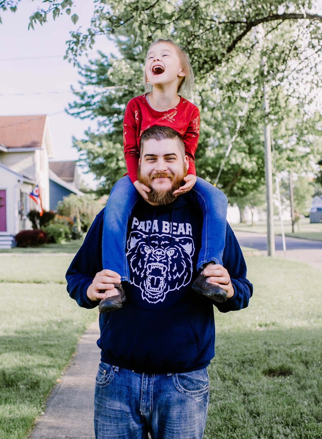 Papa Bear Hoodie Jacket - Etsy