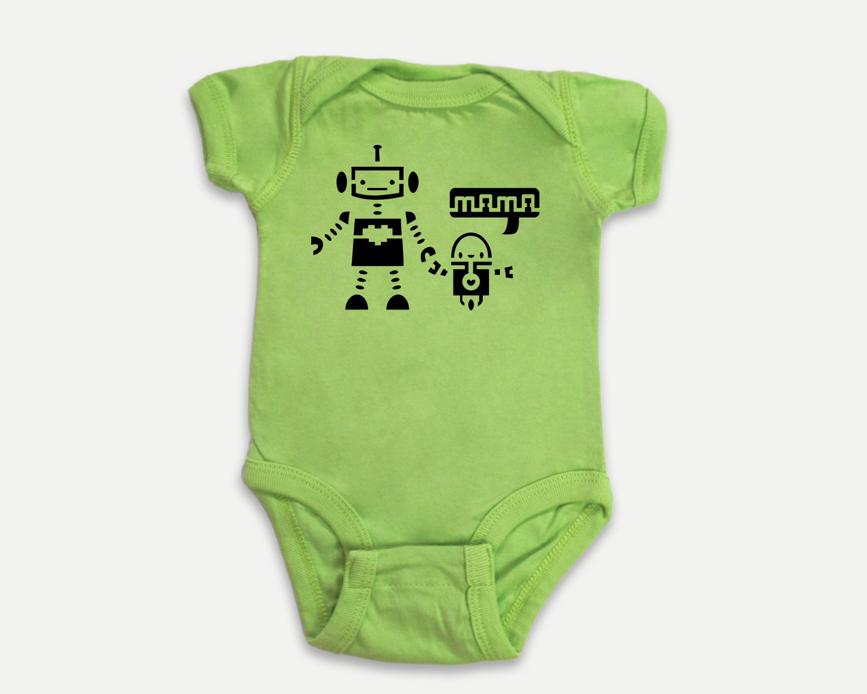 Robot Baby Bodysuit, STEM theme baby clothes, STEM baby shower gift, Baby