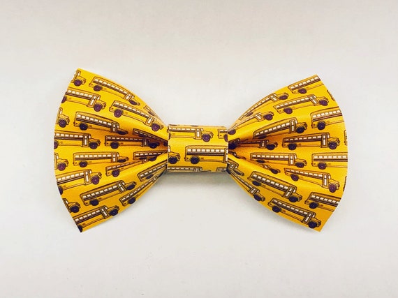 School Bus Clip on Bow Tie - Etsy