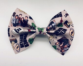 The Office Bow Dunder Mifflin Embroidered Hair Bow - Etsy