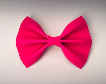 Glitzy Fuchsia Pink Ruffle Bow, Pageant Fuchsia Hair Bow, Fuchsia Pink ...