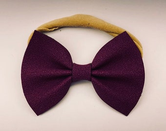 Faux Leather & Suede Bows Textured Bows Traditional Bow - Etsy