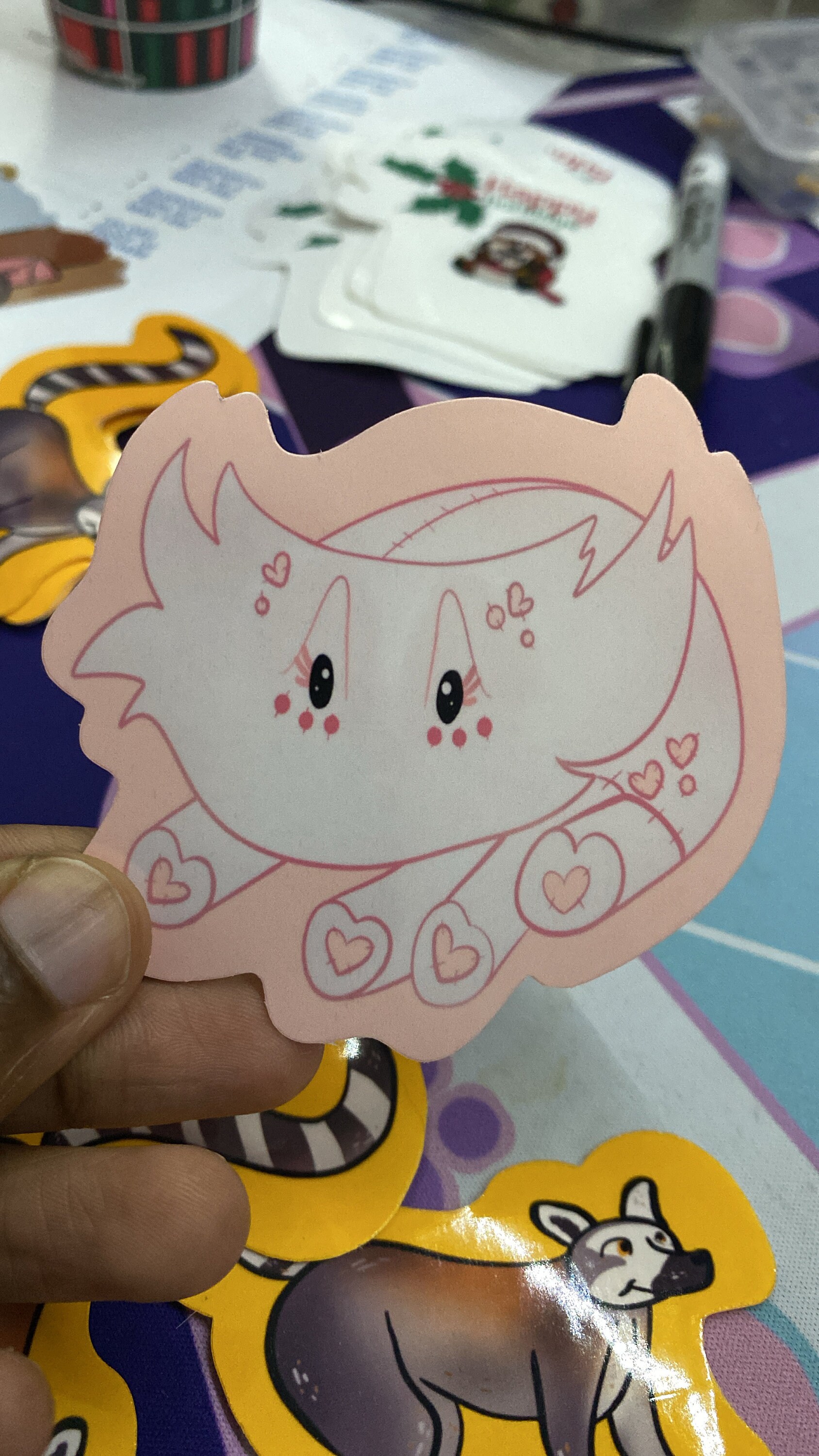 Angel Dust / Chibi/ Sticker/ Cute/ Hazbin Hostel - Etsy