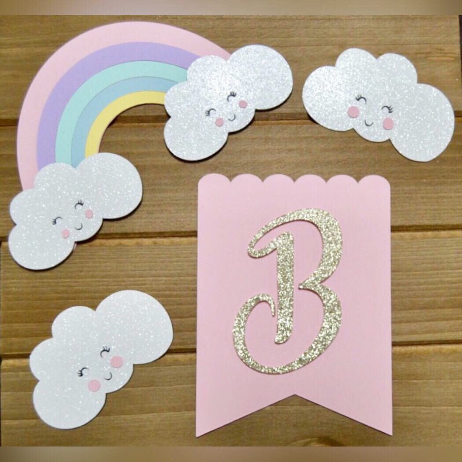 Pastel Rainbow Birthday Banner/ Rainbow Happy Birthday Banner | Etsy