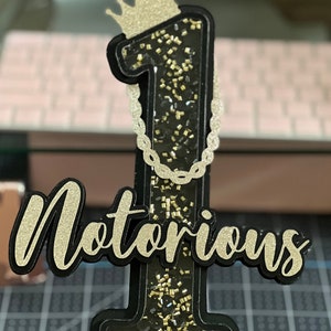 Notorious One Cake Topper: Personalized 1st Birthday Shaker - Etsy