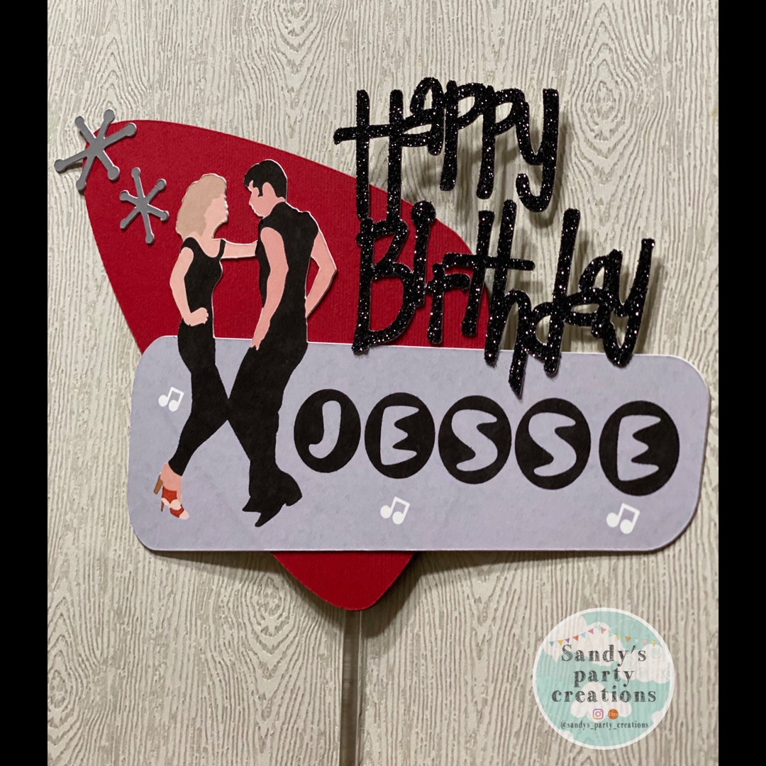 Grease Cake Topper, Grease Birthday, Custom Grease Party Decor - Etsy