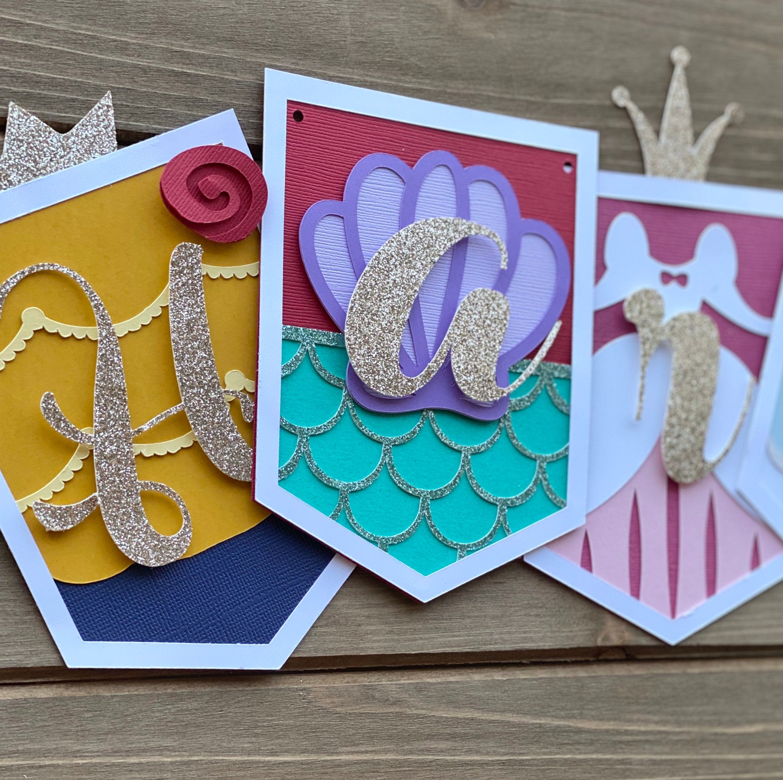 Disney Princess Inspired Banner Custom Princess Name Banner - Etsy