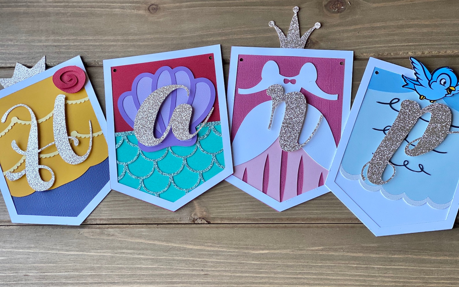 Disney Princess Inspired Banner Custom Princess Name Banner - Etsy