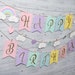Pastel Rainbow Birthday Banner / Rainbow Happy Birthday banner - Etsy ...