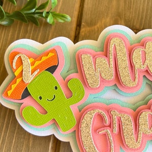 Fiesta Cake Topper, Fiesta Birthday Cake Topper, Personalized Fiesta ...