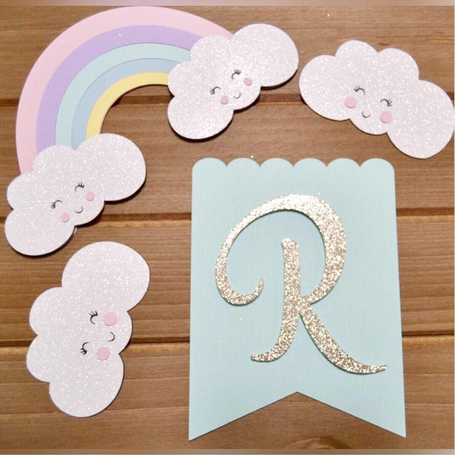 Pastel Rainbow Birthday Banner/ Rainbow Happy Birthday Banner - Etsy