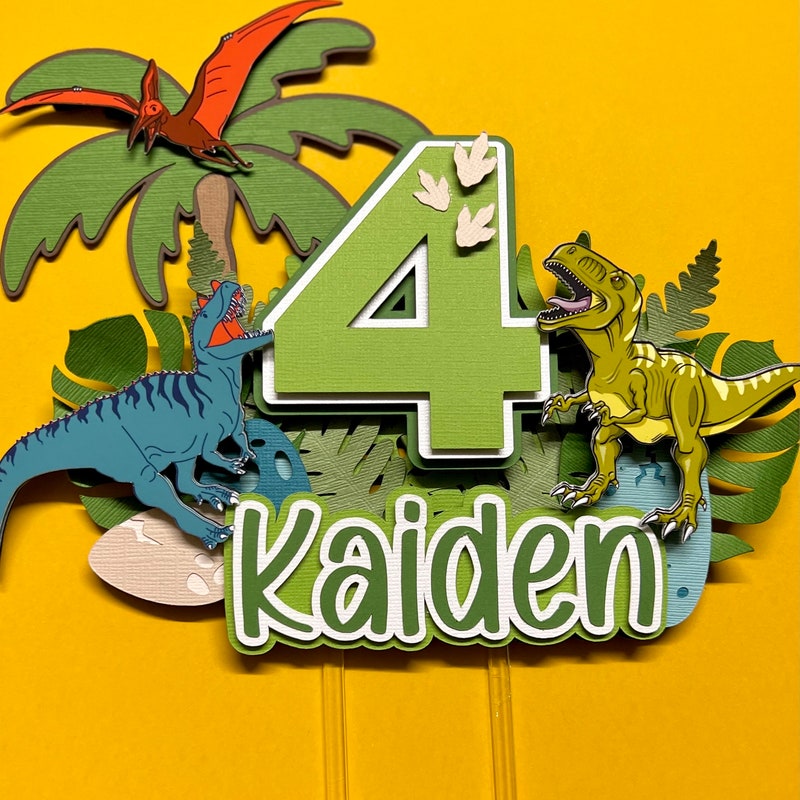 Dino Cake Topper - Etsy
