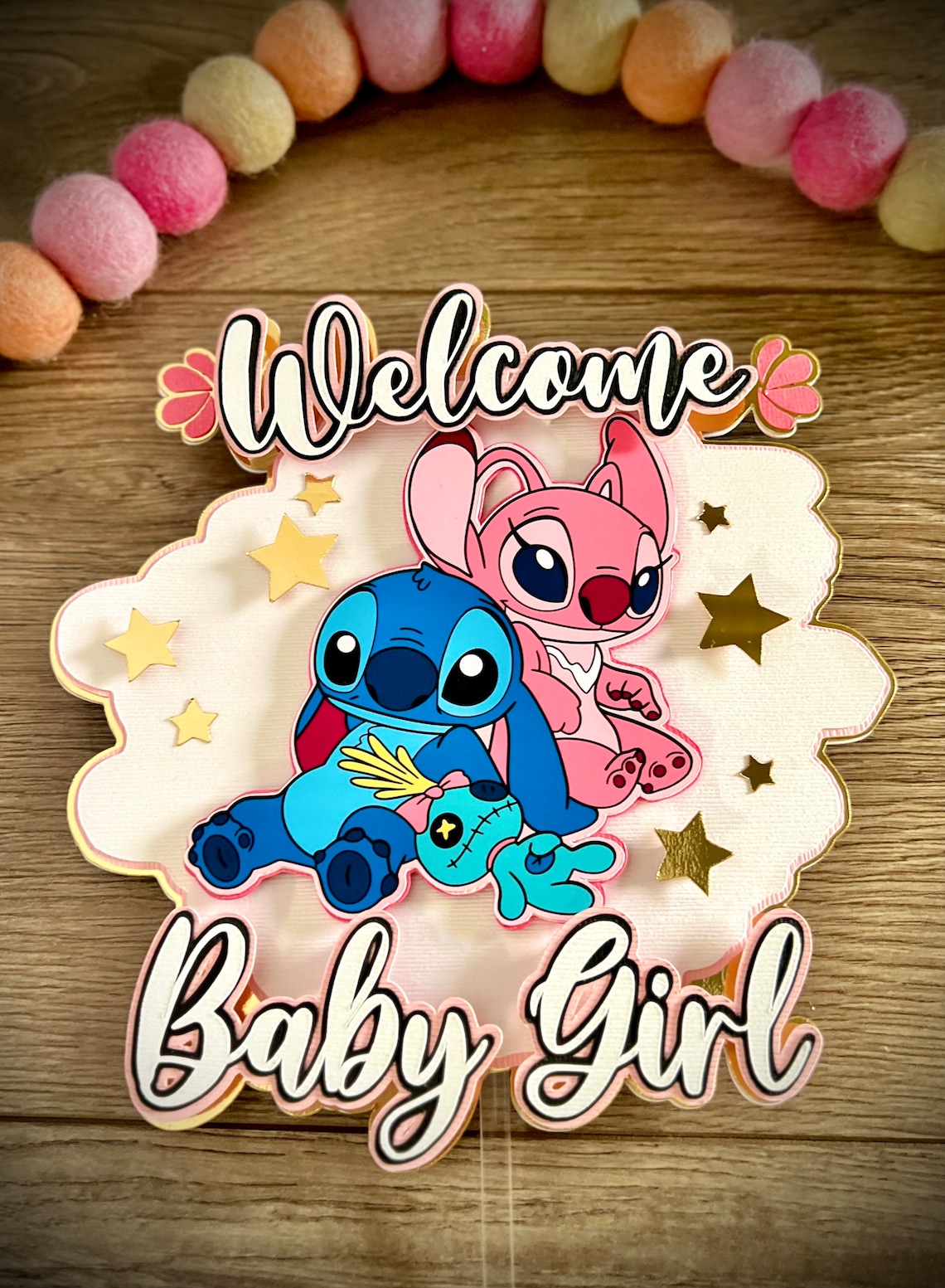 Stitch Cake Topper Stitch Baby Shower Decor Stitch - Etsy