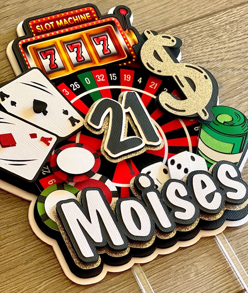 Casino Cake Topper Vegas Cake Topper Casino Party Theme - Etsy