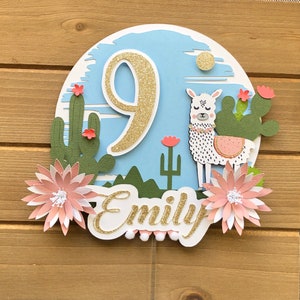 Llama Cake Topper, Cactus Cake Topper, Llama and Cactus Birthday Party ...