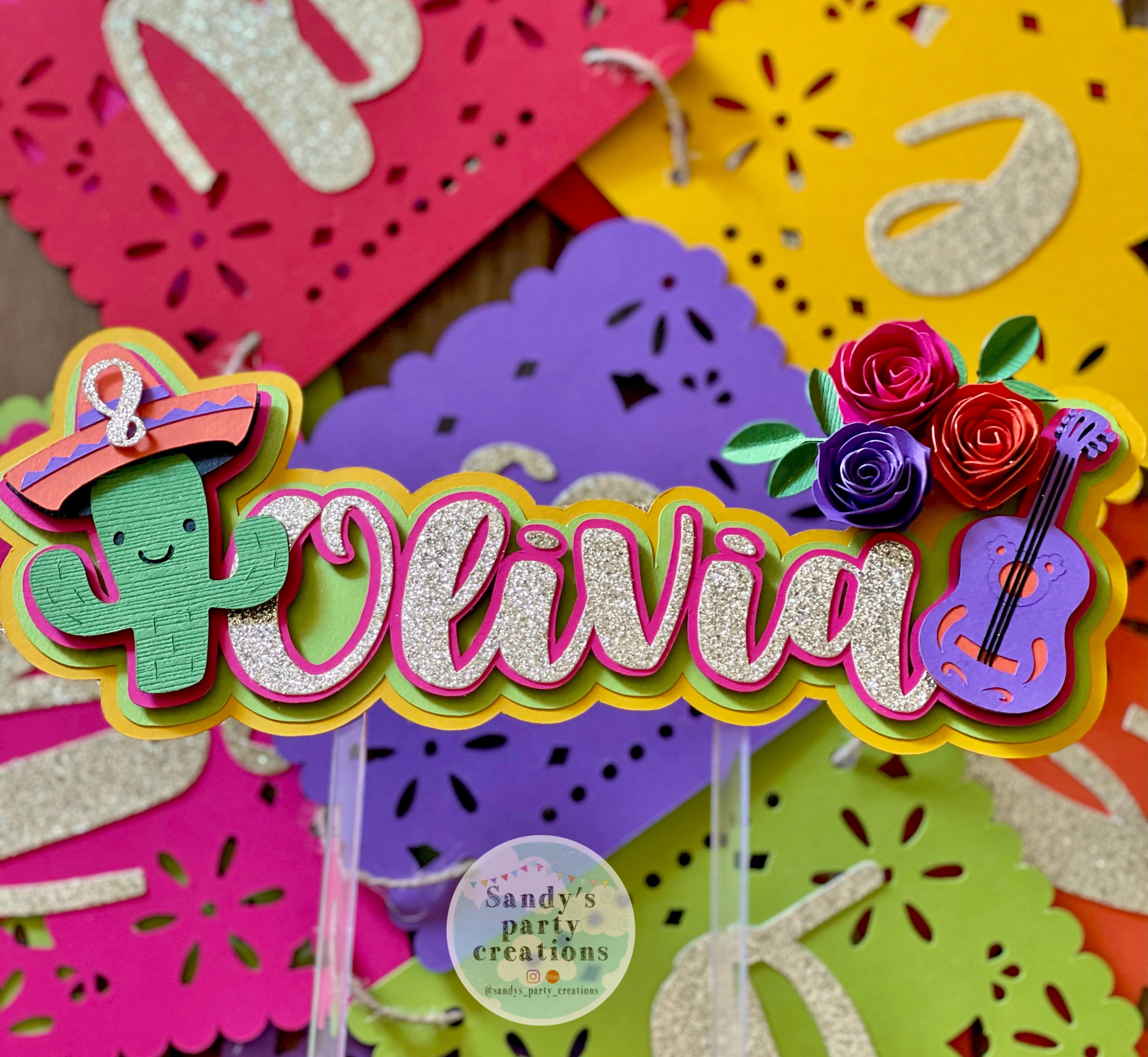 Fiesta cake topper Fiesta Birthday Cake topper | Etsy