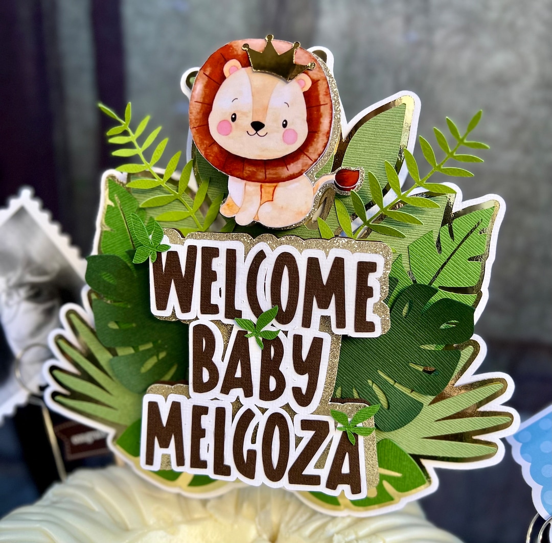 Baby Lion Cake Topper: Safari Baby Shower, Jungle Theme - Etsy