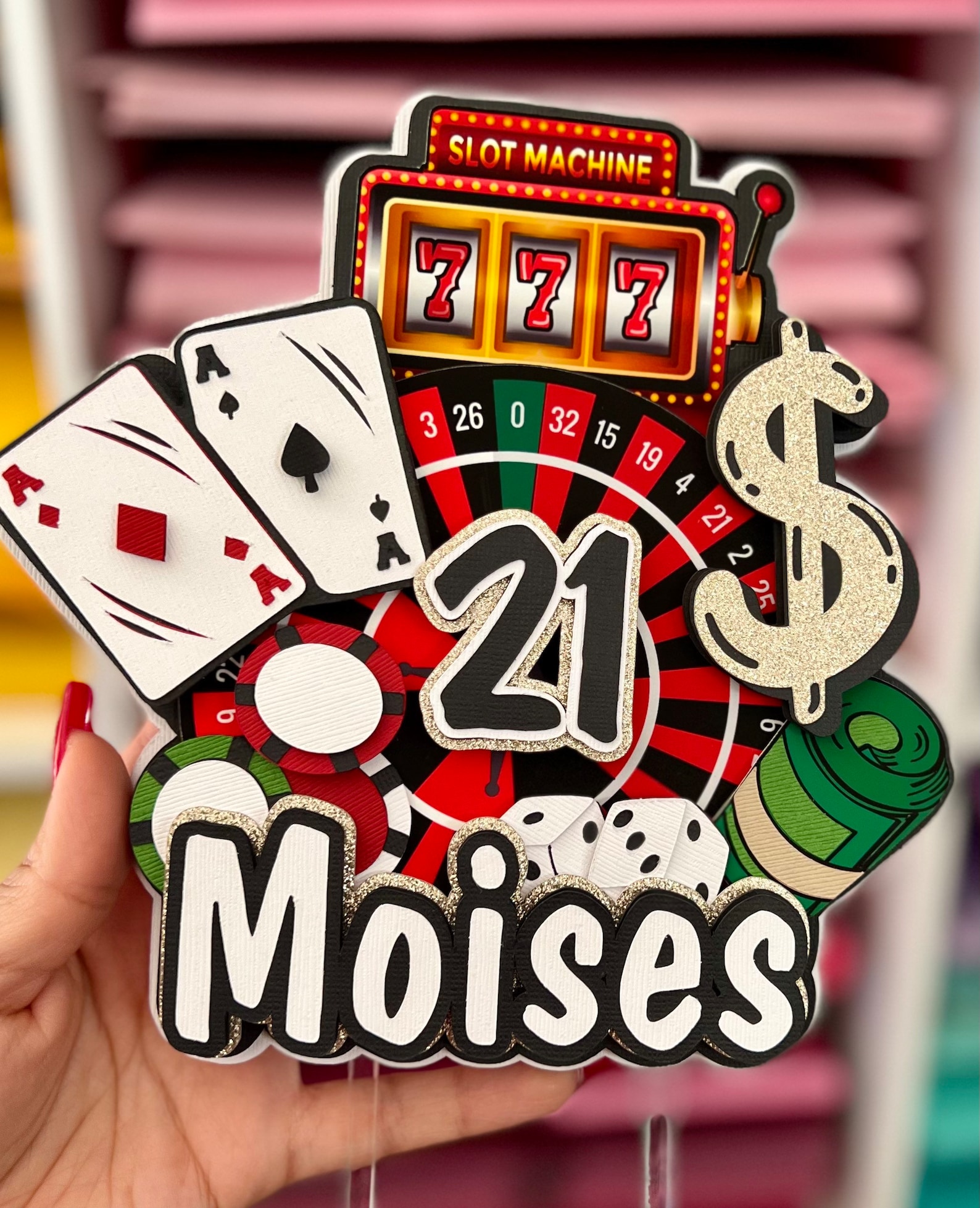 Casino Cake Topper Vegas Cake Topper Casino Party Theme - Etsy