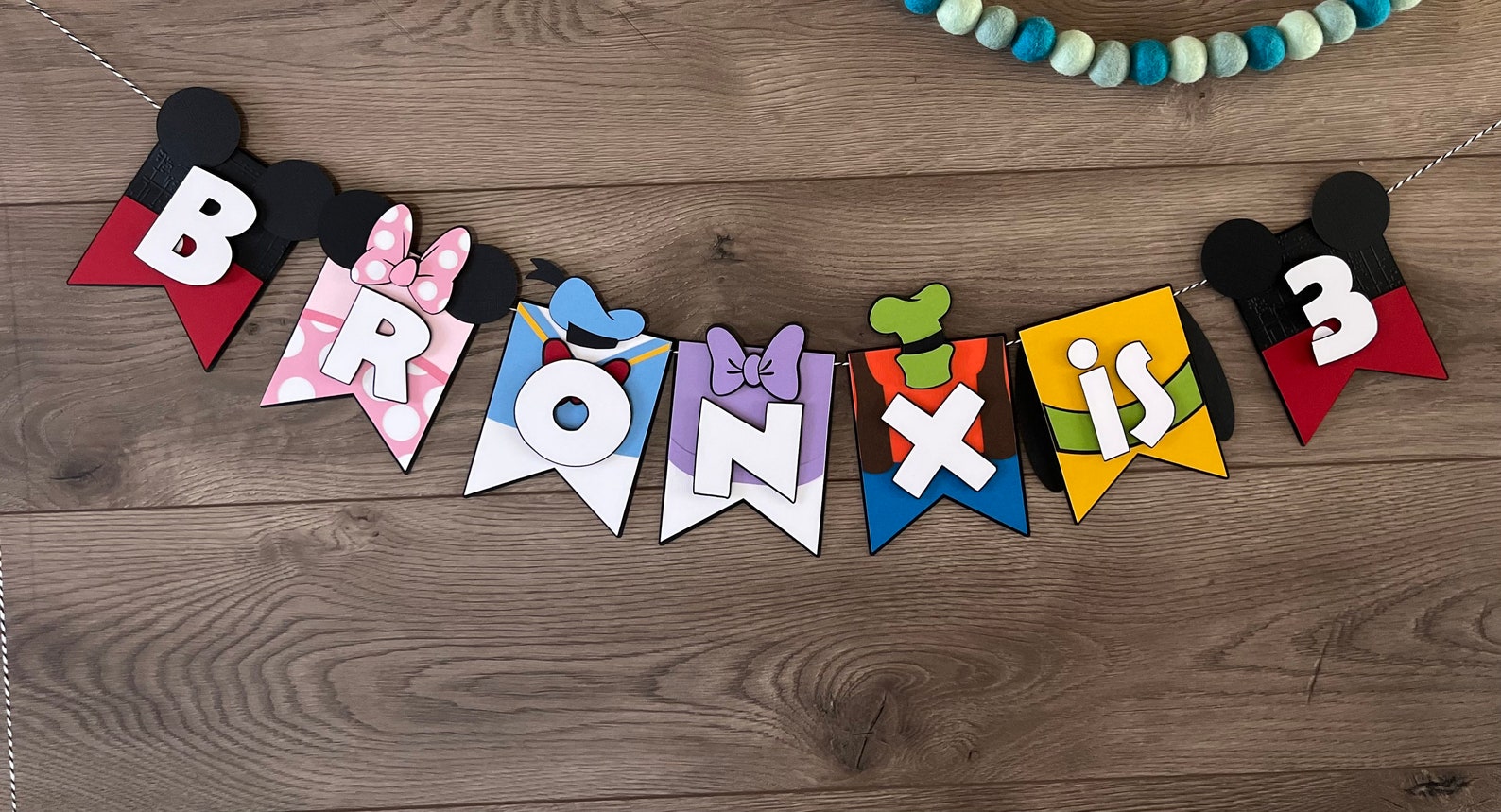 Mickey Mouse and Friends Inspired Personalized Banner - Etsy