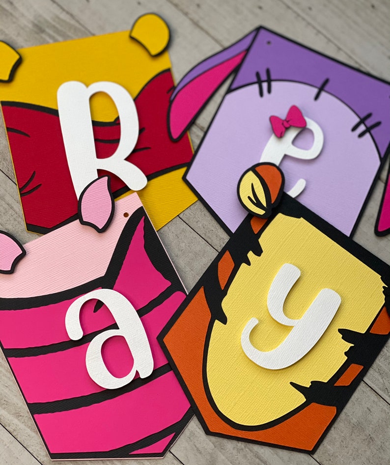 Winnie the Pooh Name Banner Winnie the Pooh Personalized | Etsy