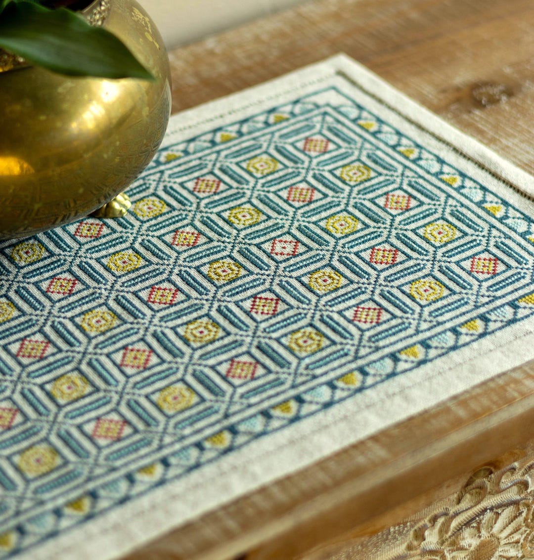 Cross Stitch Table Runner Kit Authentic Greek Evenweave Fabric Efimia ...