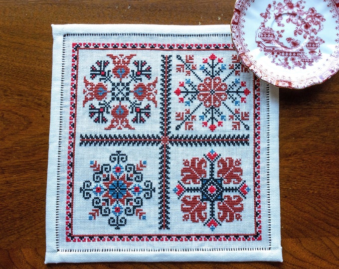 Cross Stitch Kit Balkan Quartet by Avlea Folk Embroidery Counted Thread ...