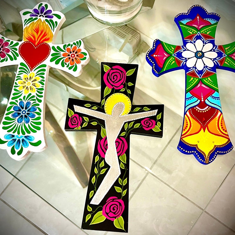 Painted Cross - Etsy