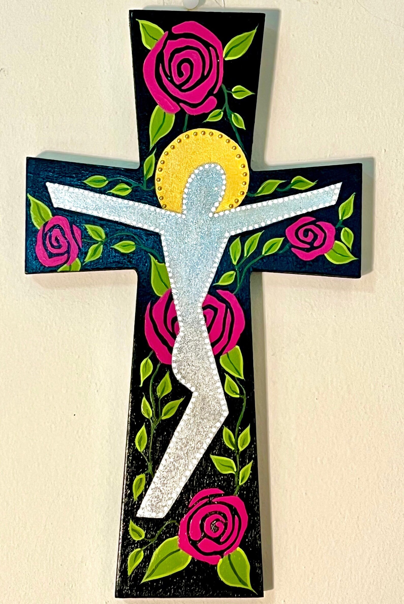 Hand Painted Wooden Crosses Set - Etsy