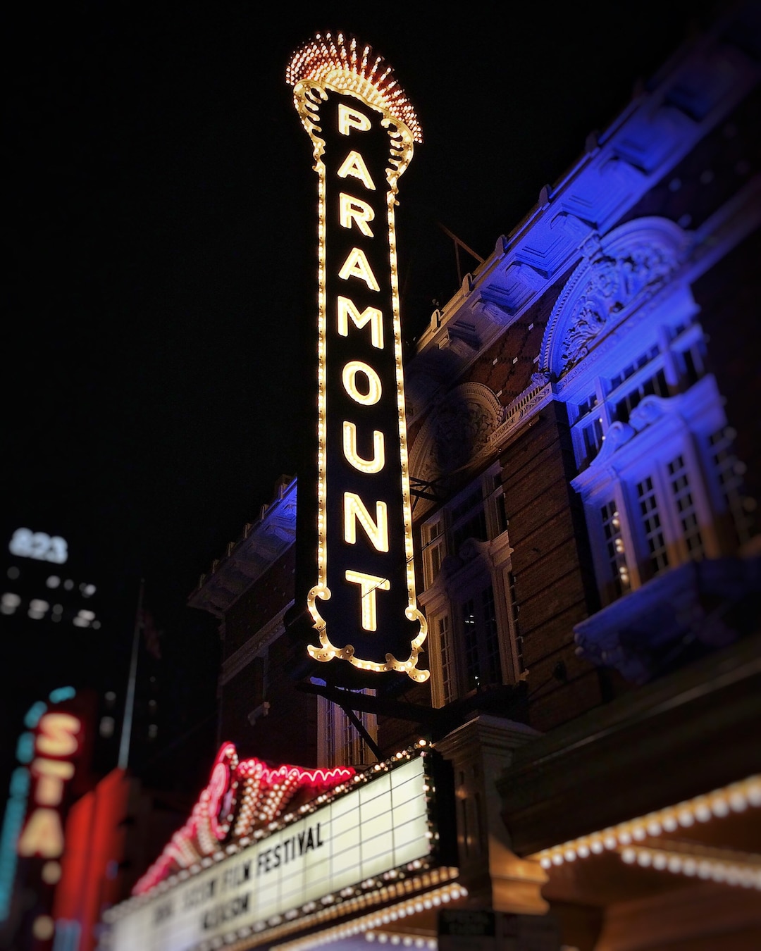 Paramount | Austin Texas | Movie Theatre Cinema | Vintage Art Deco Neon ...