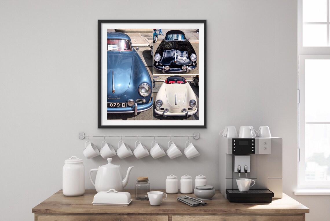Porsche Roadsters | Collage | Restaurant Decor | Classic Car | Canvas ...
