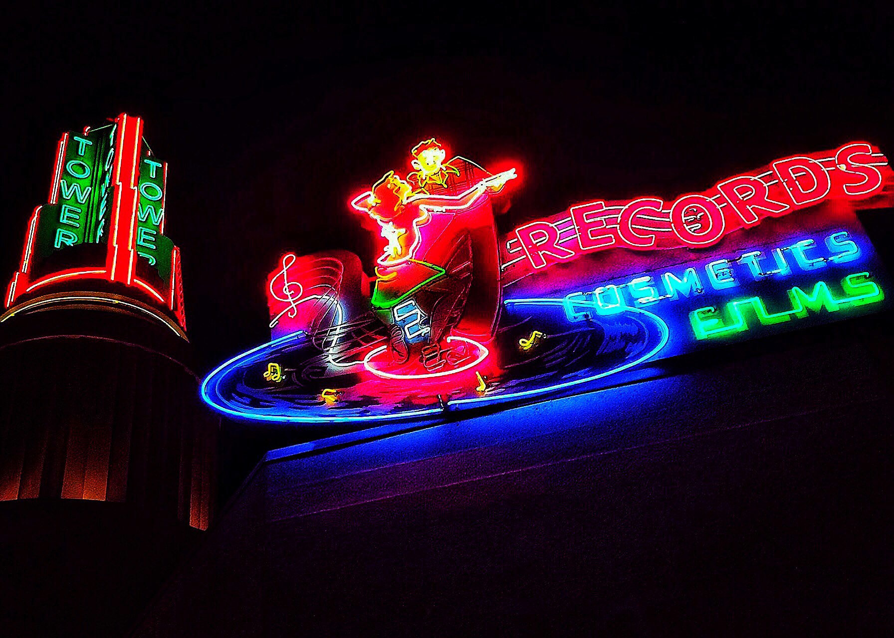 Tower | Sacramento California | Neon Sign | Tower Records Theater ...