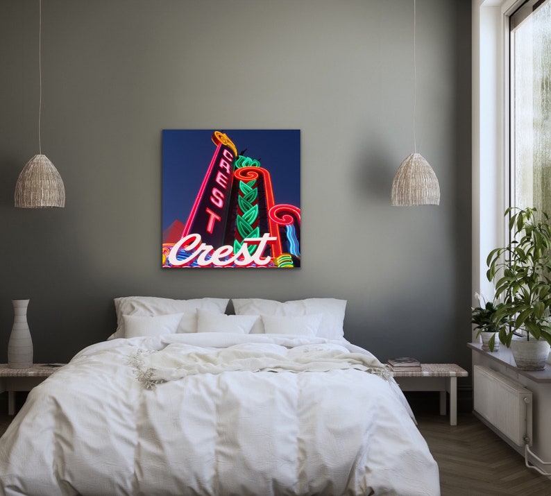 Crest | Sacramento | Neon Sign | Art Deco| Night Photography ...