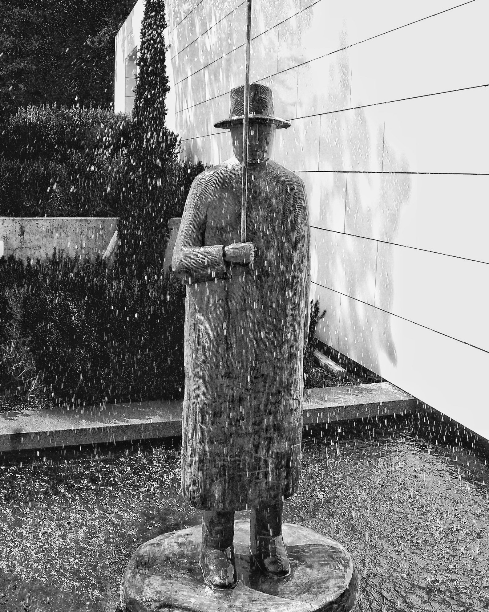 Umbrella Man Abstract Statue Sculpture Fountain Black & | Etsy