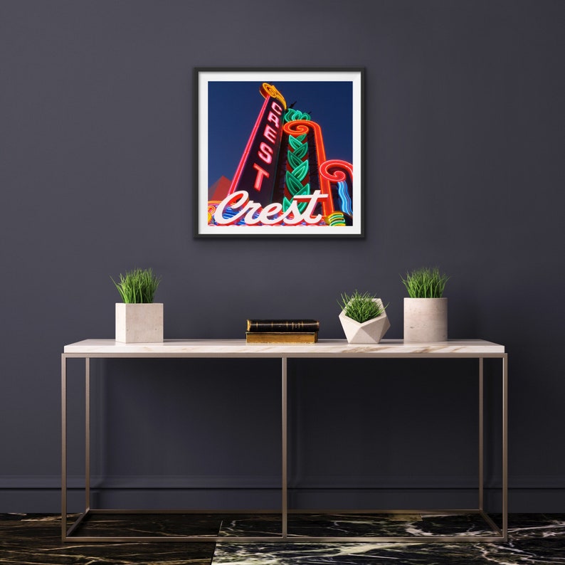 Crest | Sacramento | Neon Sign | Art Deco| Night Photography ...