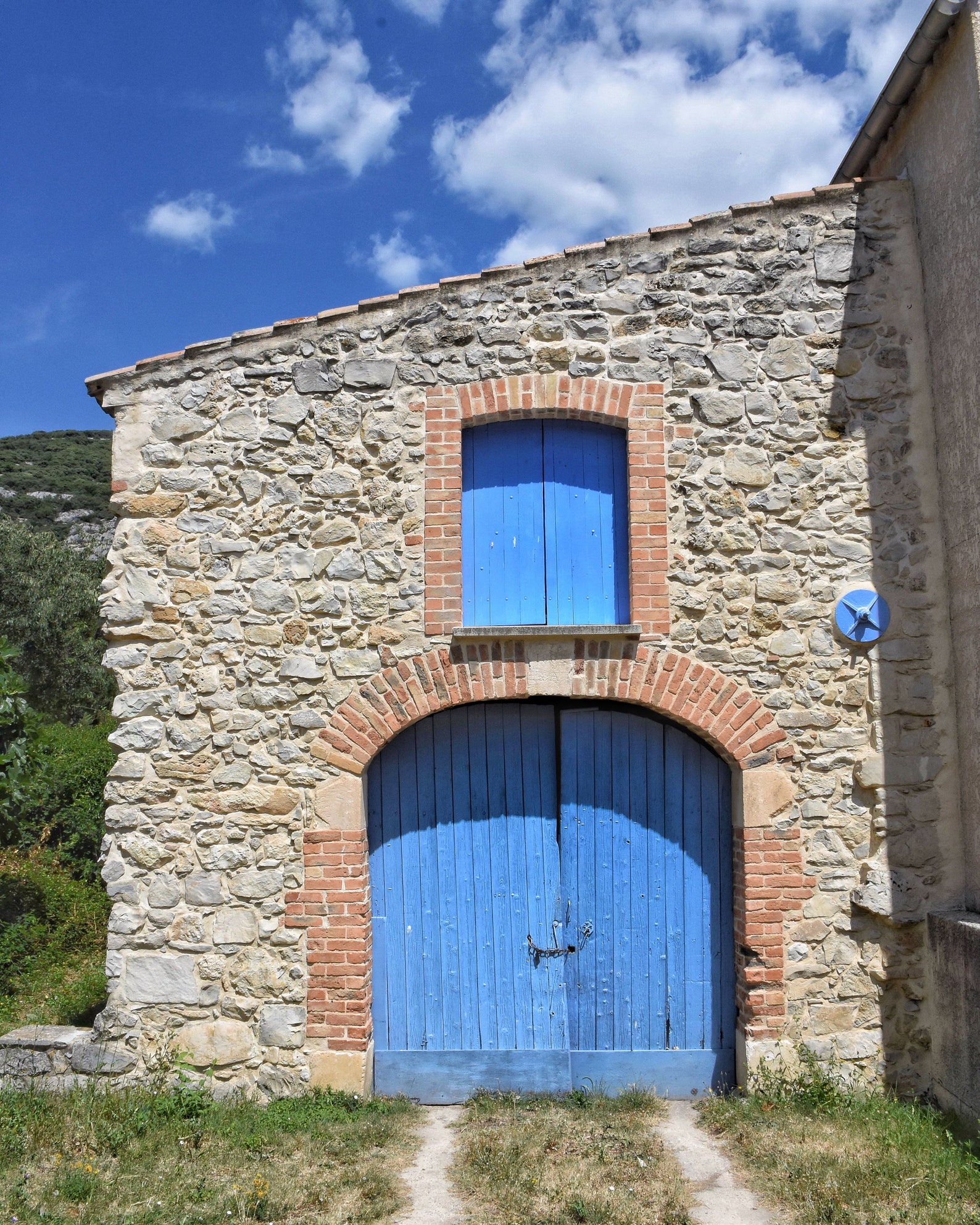Stone Carriage House With Blue Doors | Seynes Village Alpes-de-haute ...