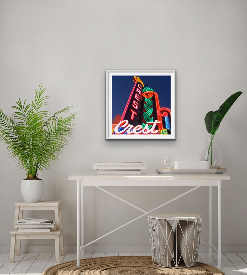 Crest | Sacramento | Neon Sign | Art Deco| Night Photography ...