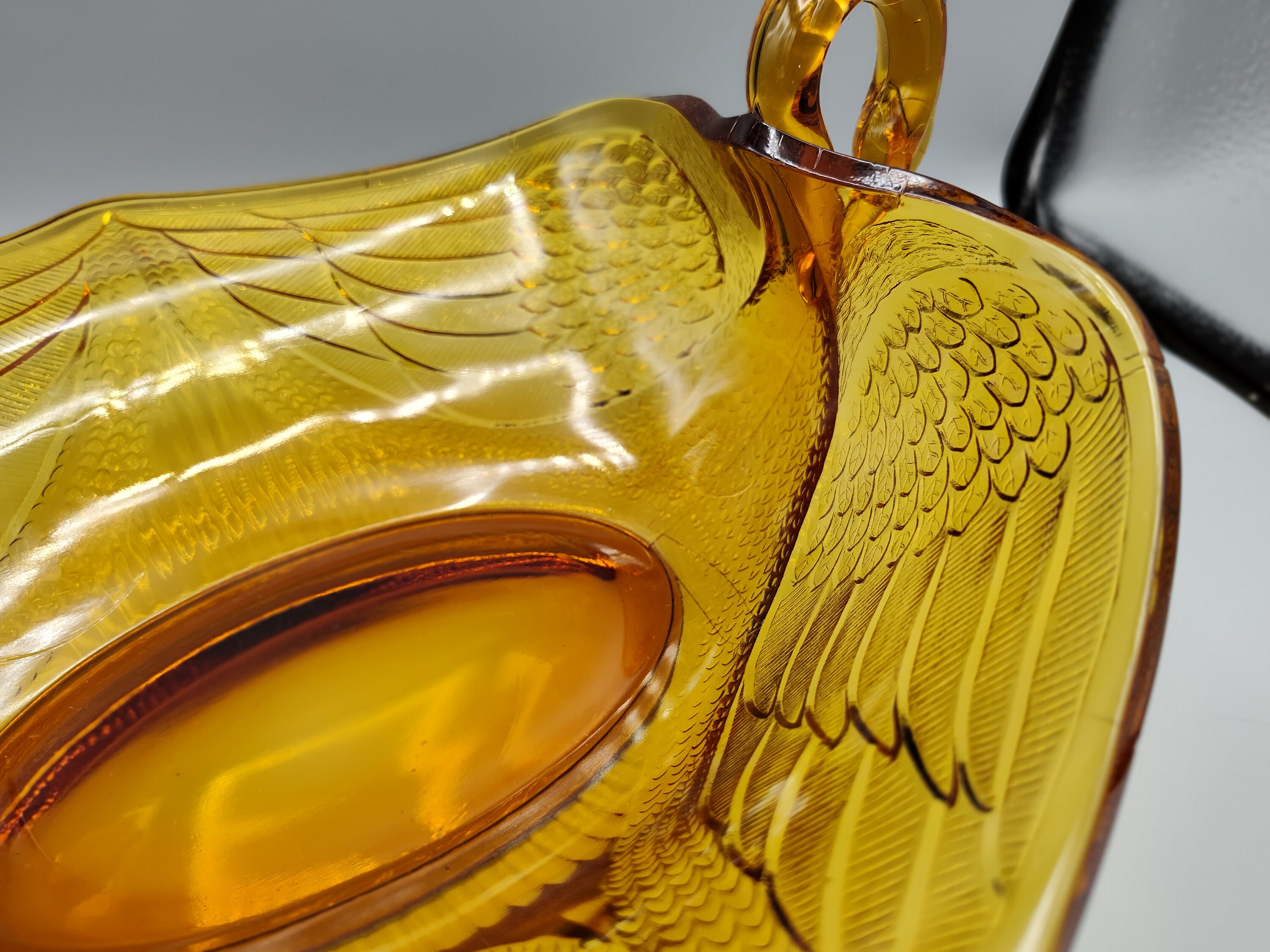 Vintage Amber Swan Centerpiece Rescue Me Vintage SE Two - Etsy