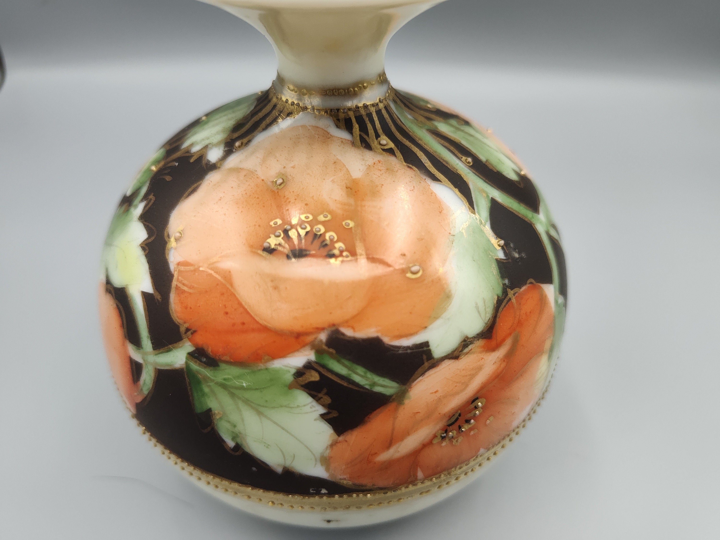 Nippon Morimura Poppy Vase - Rescue Me Vintage SE - With Gold Trim ...