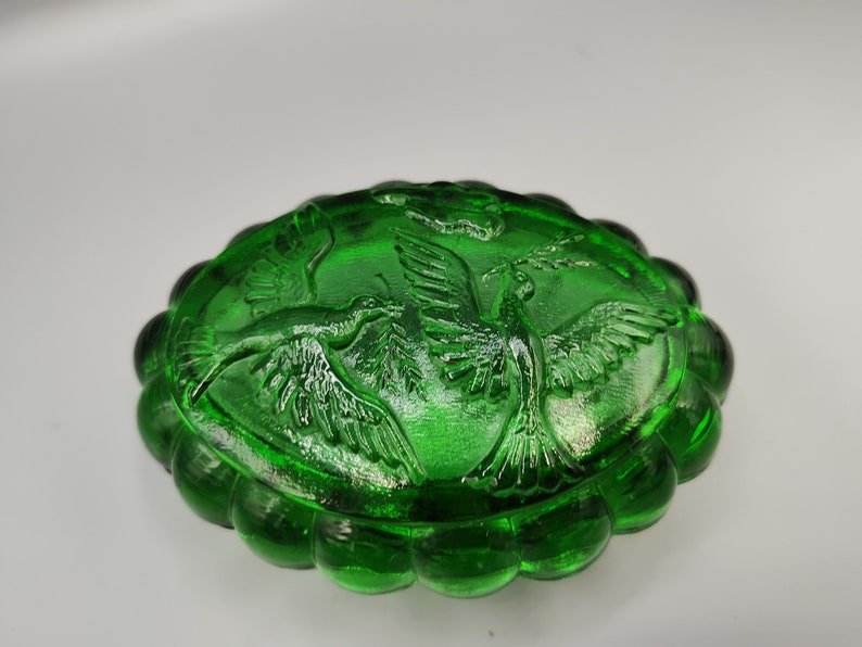 Rare Emerald Green Trinket - Rescue Me Vintage SE - Cristal Bohemia ...