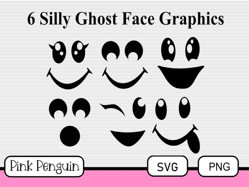 Halloween Ghost Face SVG spooky Ghost Face Digital File Silly Ghost ...