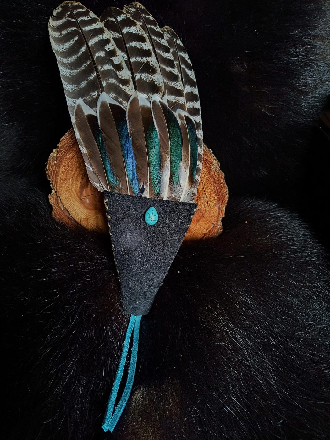 Smudge Fan ,ceremonial Fan, Turkey Wing Fan, Deer Antler, Meditation - Etsy