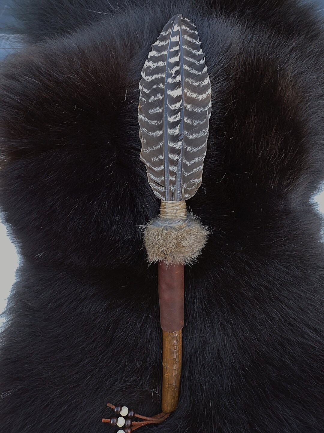 Handmade Smudge Fan, Ceremonial Fan, Turkey Wing Fan, Deer Antler ...