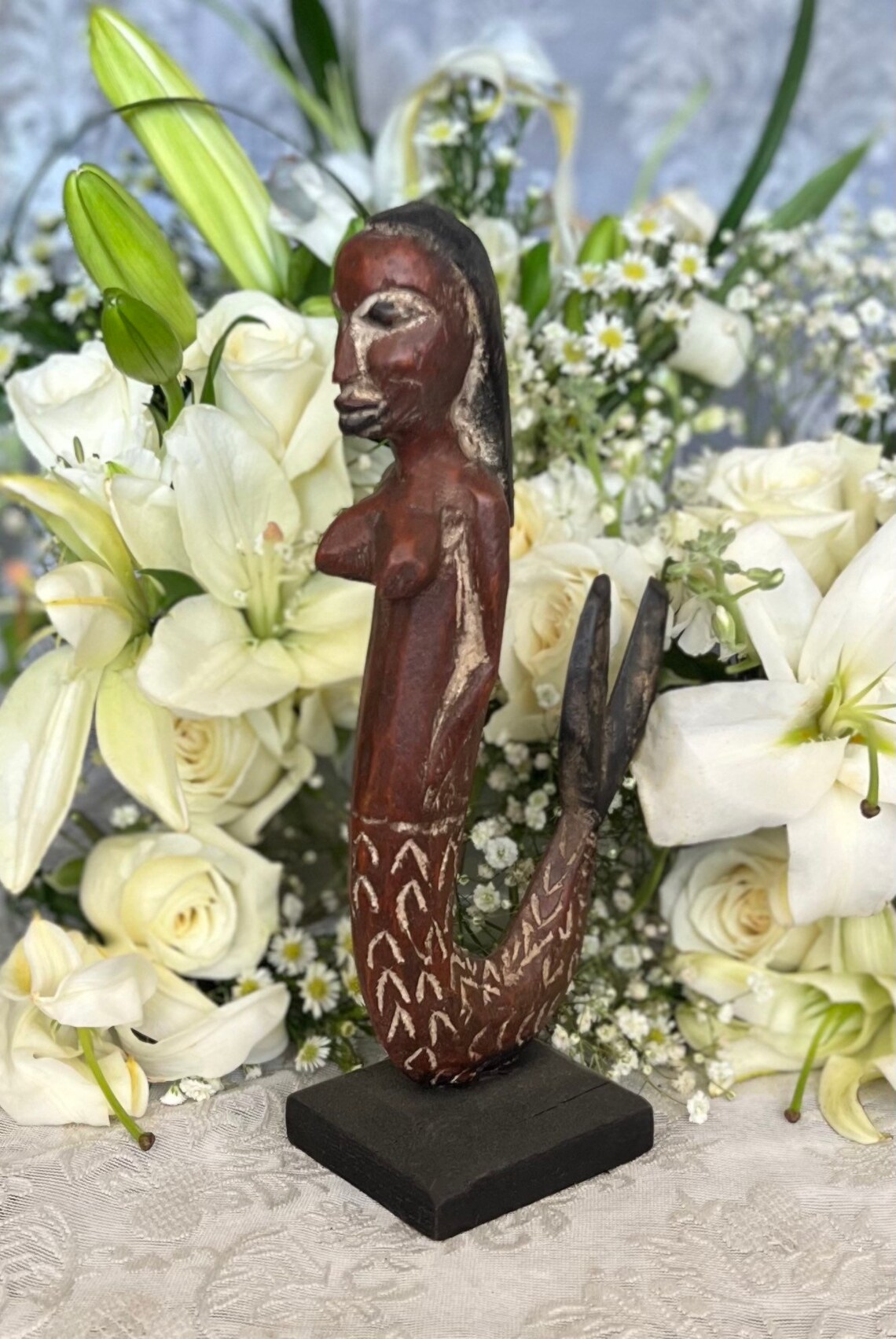 Mami Wata Statue Traditionally Hand Carved by the Senufo of - Etsy
