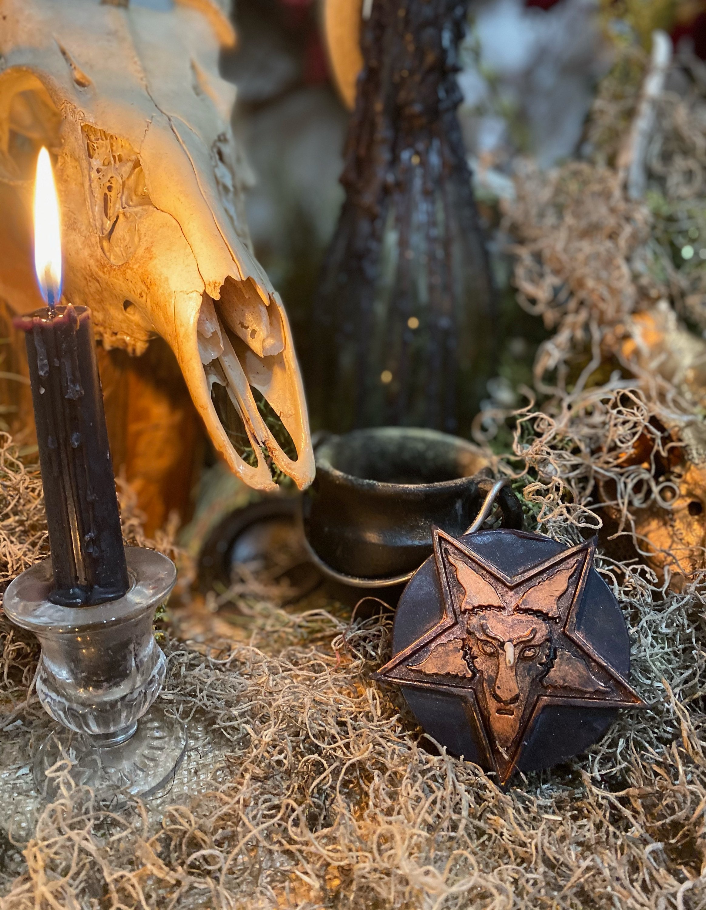 Baphomet Candle + Sigil of Baphomet + Horned God + as Above, so Below ...
