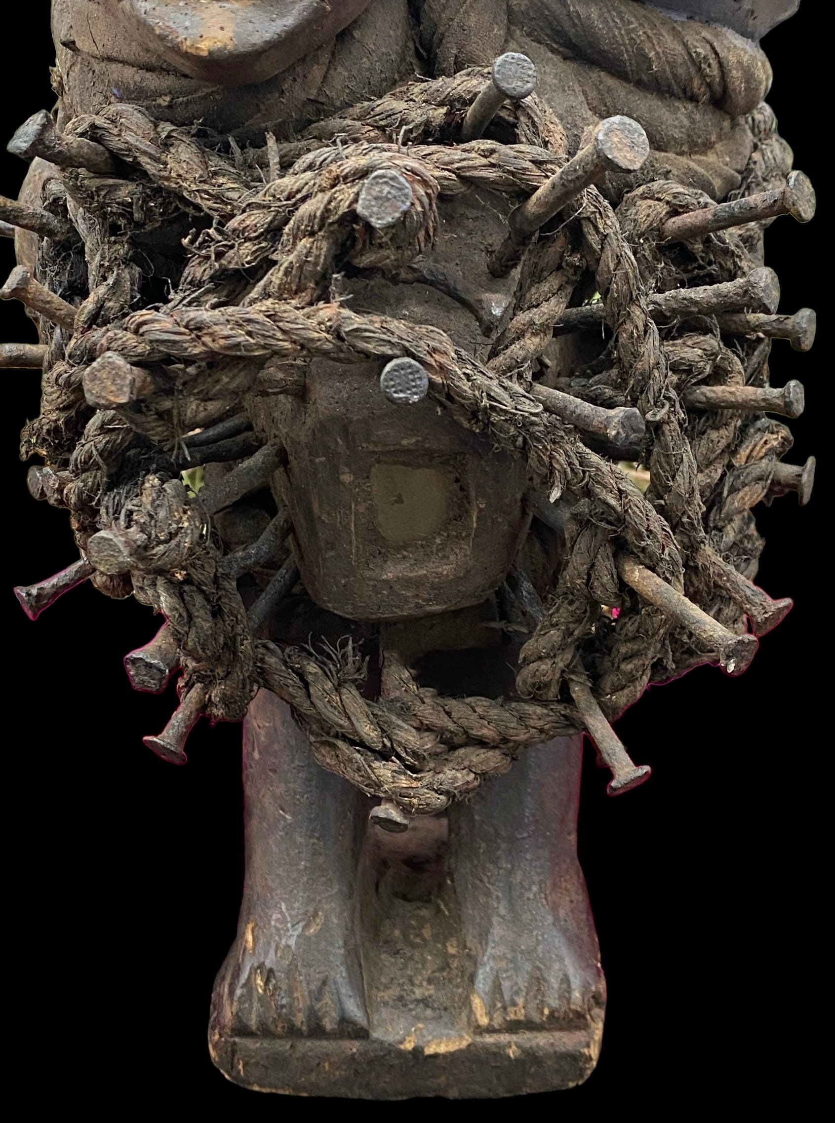 Nkisi Two-headed With Glass Statue Shigidi Fetish From - Etsy