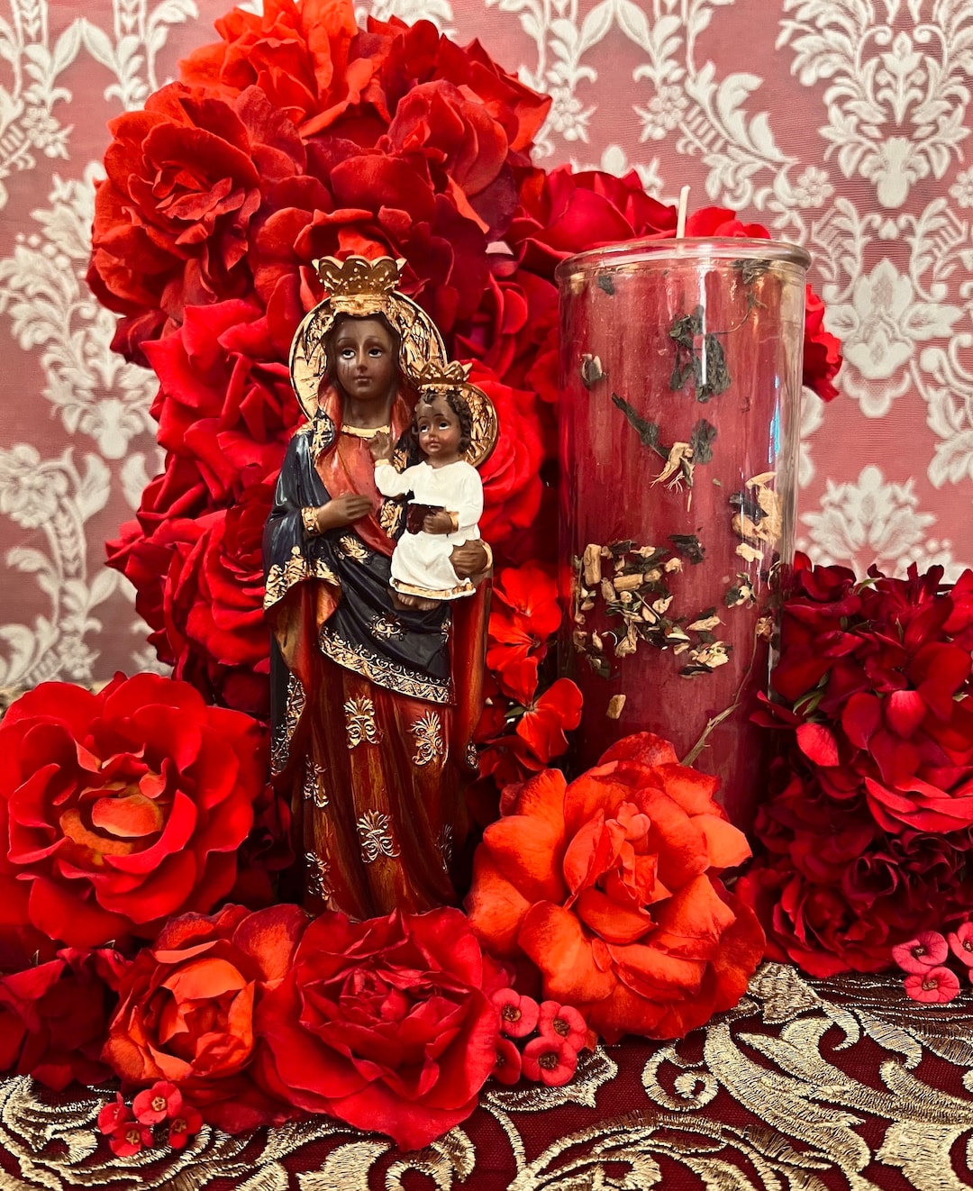 Ezili Dantor Vigil Candle + Protection + Justice + Domination + Zilí ...
